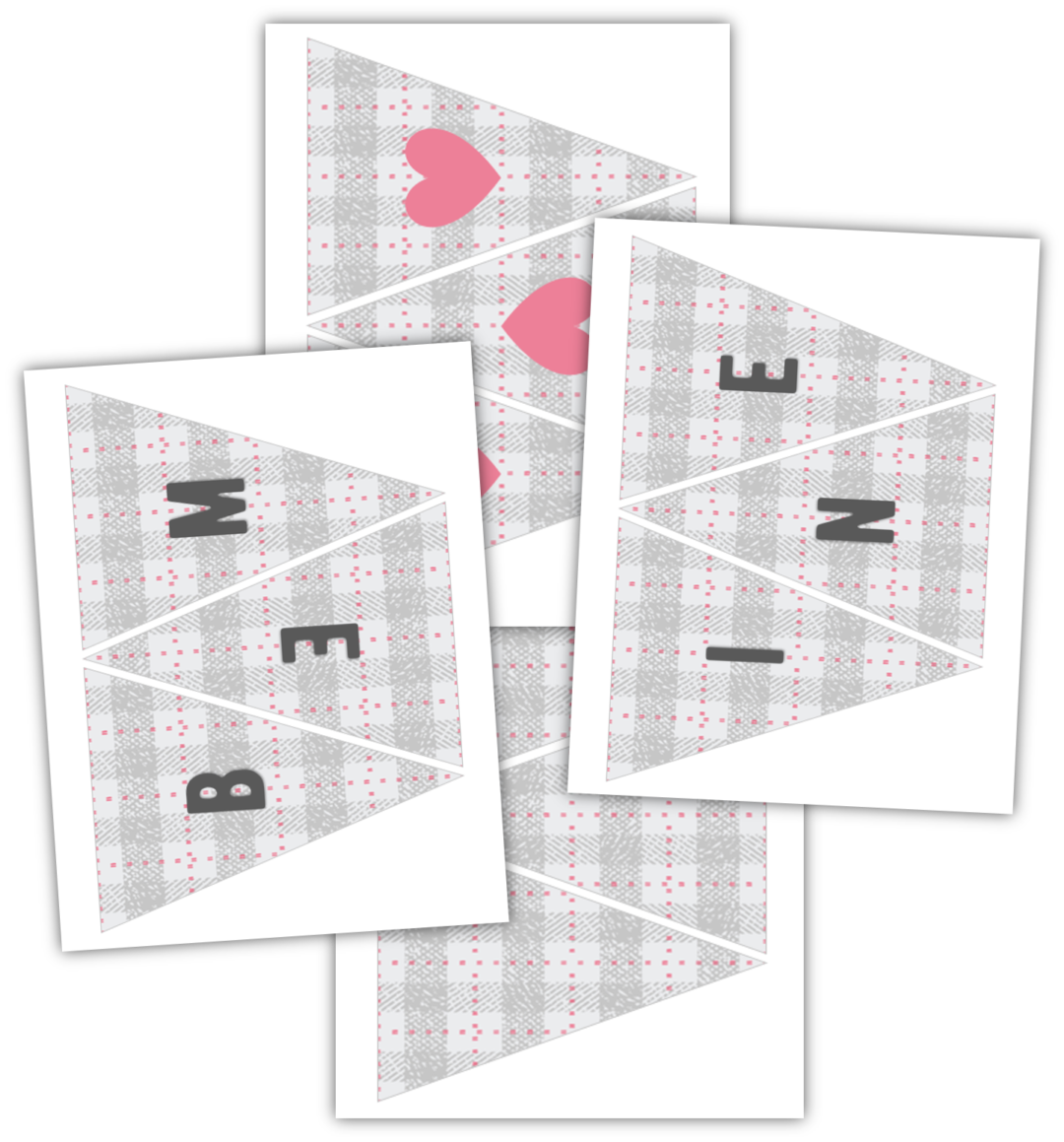 *Be Mine* Printable Banner for Valentine’s Day - little blonde mom