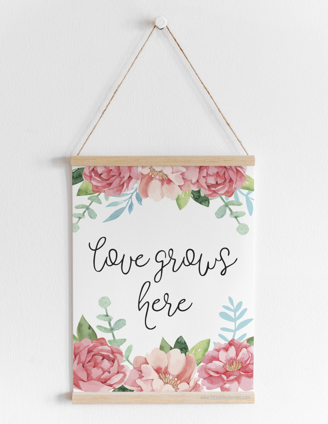 Spring Floral Printable Decor - little blonde mom