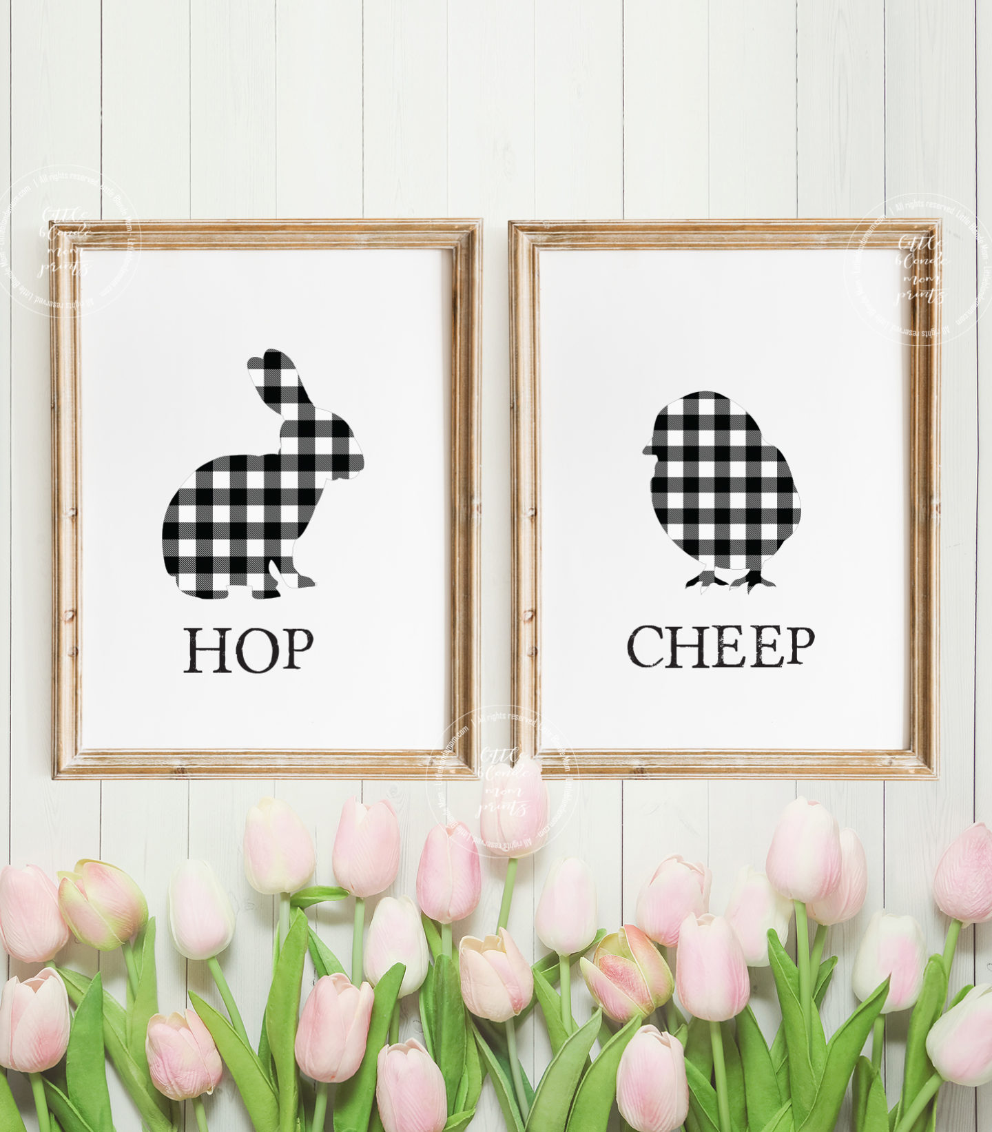 Buffalo Check Easter Printables - little blonde mom